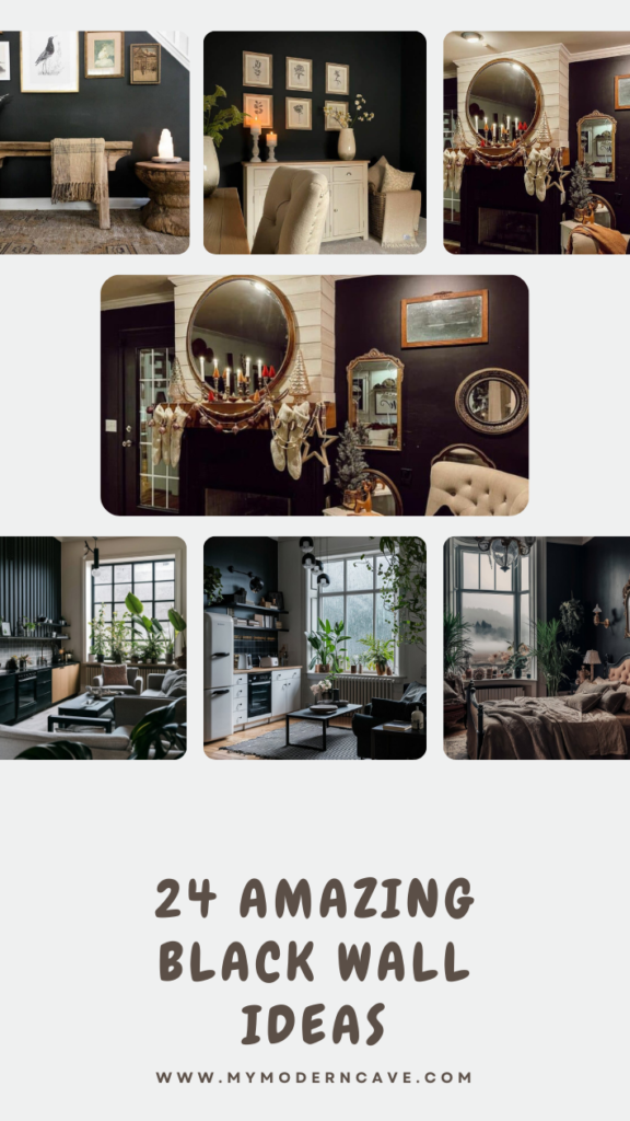 23+ Black Wall Ideas That You Can Watch All Day Long – My Modern Cave