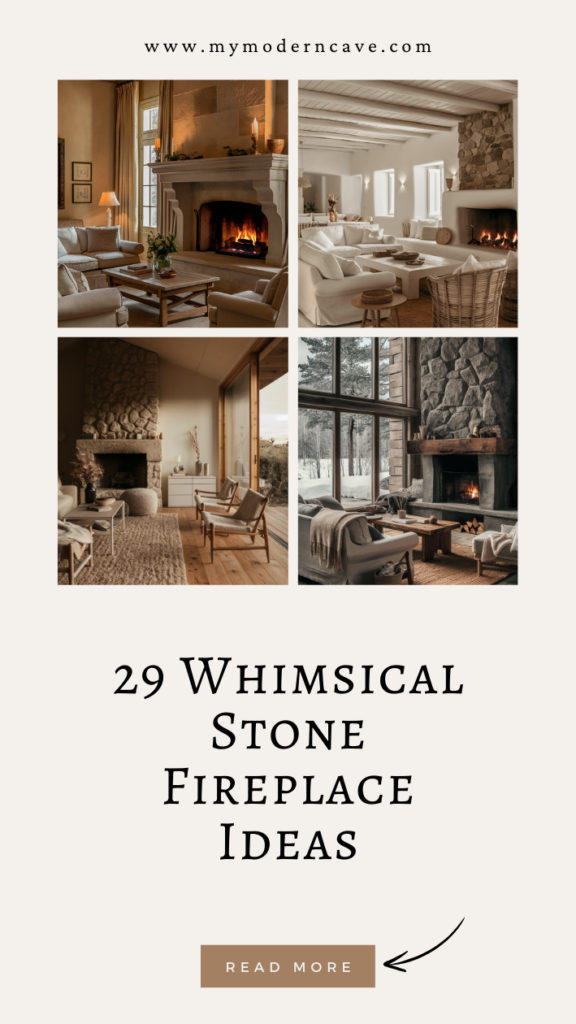 28+ Rustic Stone Fireplace Ideas that Steal the Show – My Modern Cave