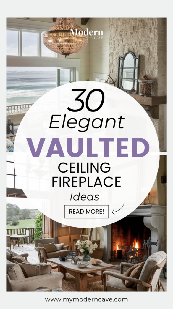 29+ Stunning Living Rooms Boasting Vaulted Ceilings and Fireplaces