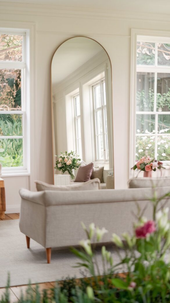 Why Designers Swear By These 33+ Living Room Mirror Ideas to Brighten ...