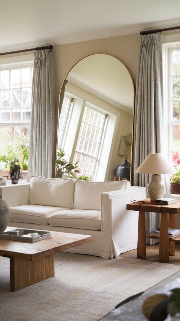 Why Designers Swear By These 33+ Living Room Mirror Ideas to Brighten ...