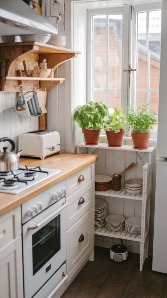 27+ Charming Small Kitchens Embracing Open Shelving Concepts – My ...