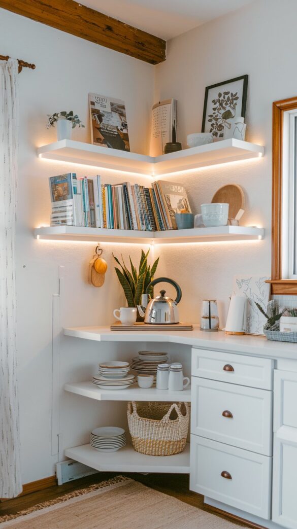 27+ Charming Small Kitchens Embracing Open Shelving Concepts – My ...