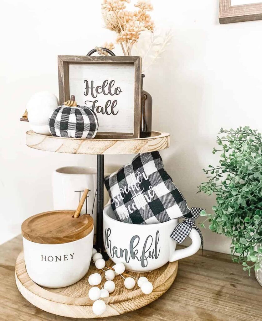 7+ Tiered Tray Styling Ideas for Charming Farmhouse Kitchen Spaces – My ...