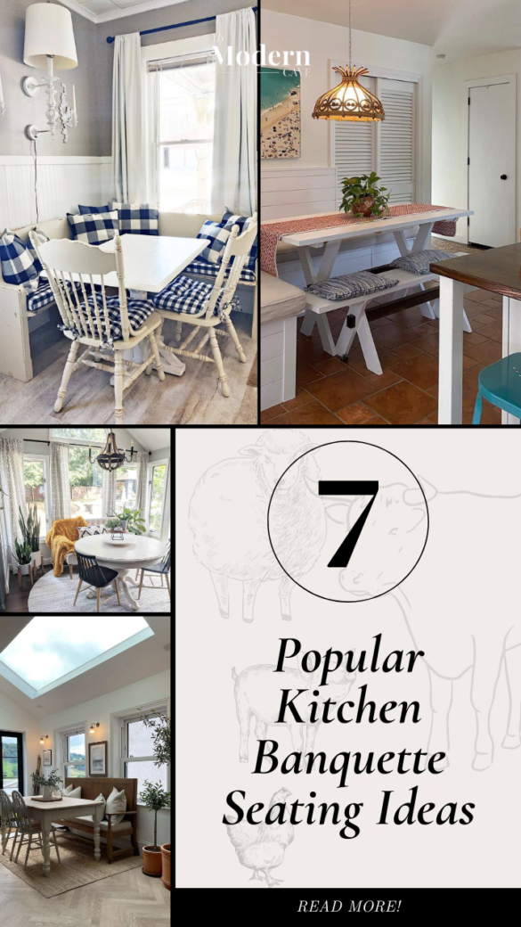 7+ Beautiful Farmhouse Kitchen Banquette Seating Ideas to Charm Your ...