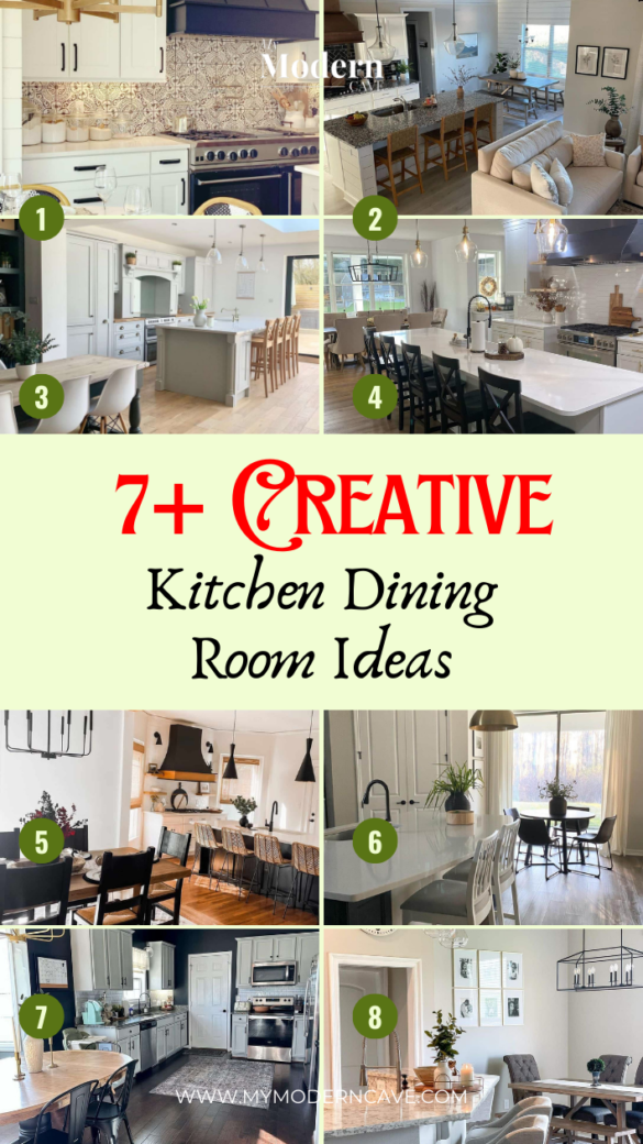 7+ Kitchen Dining Room Combo Design Ideas for Your Farmhouse – My ...