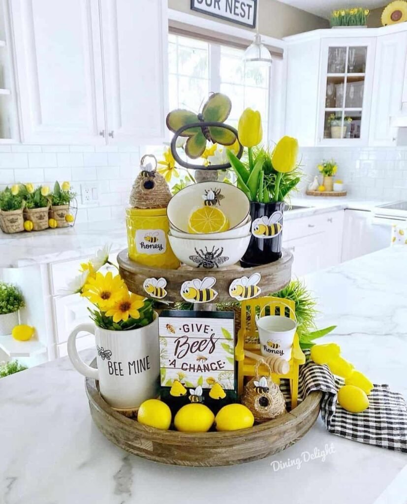 7+ Tiered Tray Styling Ideas for Charming Farmhouse Kitchen Spaces
