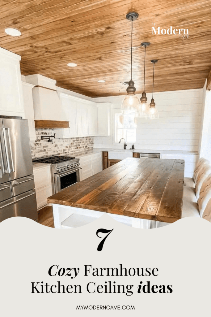7+ Kitchen Ceiling Ideas That Complement a Farmhouse Aesthetic