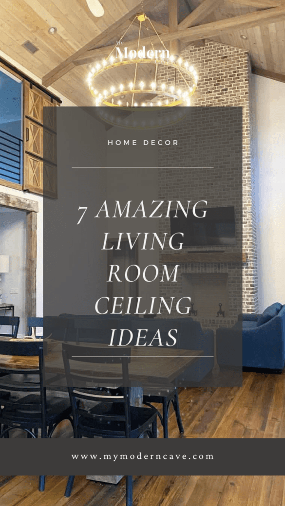 7+ Unique Ceiling Ideas to Elevate Your Farmhouse Living Room’s ...