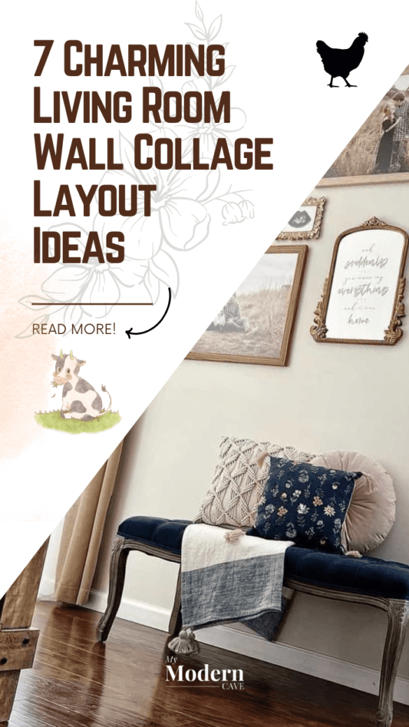 7+ Artful Wall Collage Layouts to Personalize Your Farmhouse Living Room