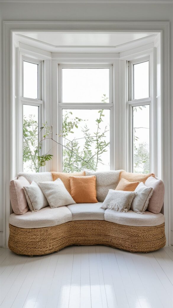 26+ Bay Window Seating Ideas for a Breathtaking Living Room View