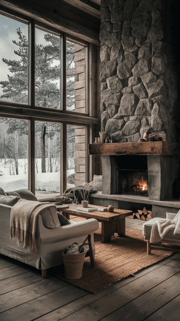 28+ Rustic Stone Fireplace Ideas that Steal the Show – My Modern Cave