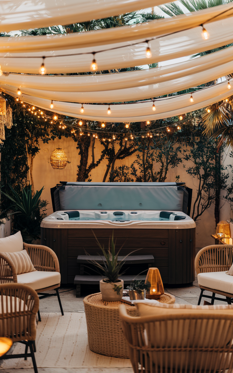 30 Outdoor Jacuzzi Ideas to Turn Your Backyard Into a Private Resort 🌿💦 ...