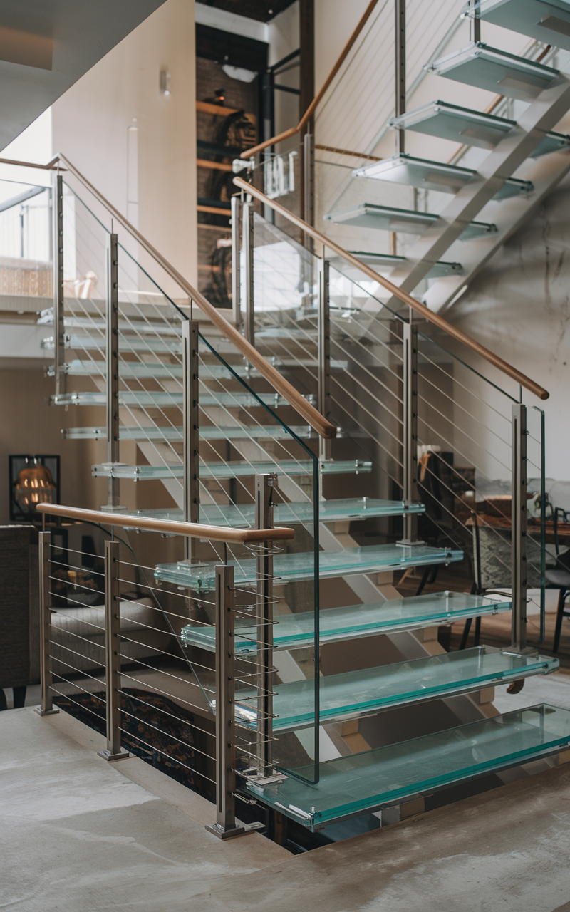 21 Glass Staircase Railing Ideas That Feel Sleek, Bright, and ...