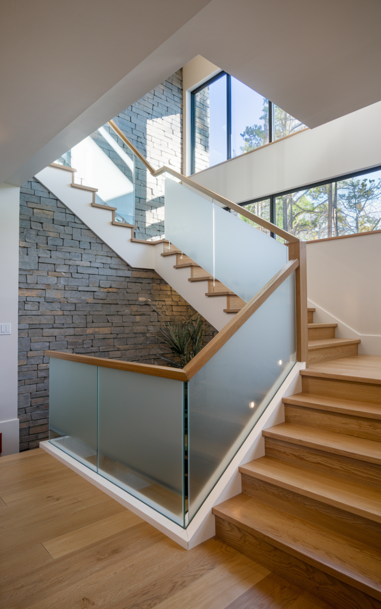 21 Glass Staircase Railing Ideas That Feel Sleek, Bright, and ...